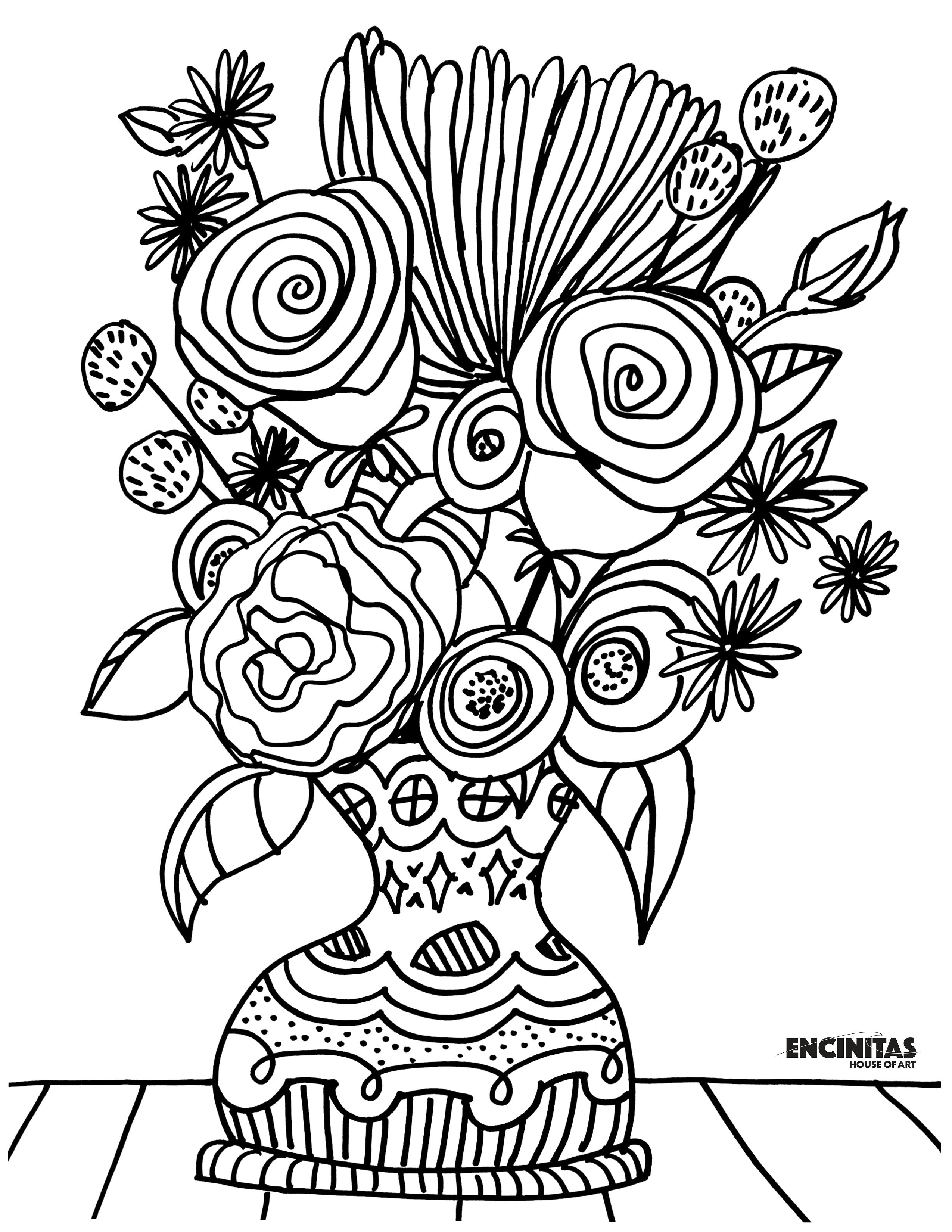 cool coloring pages of flowers