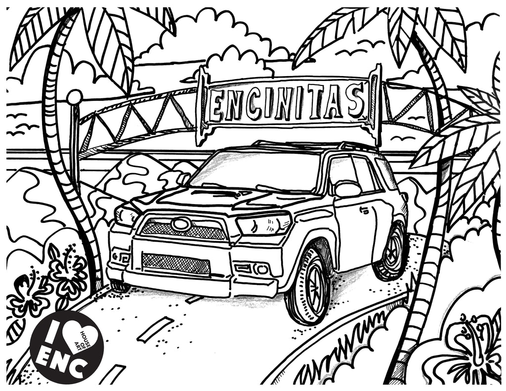 coloring pages of 4 wheeler