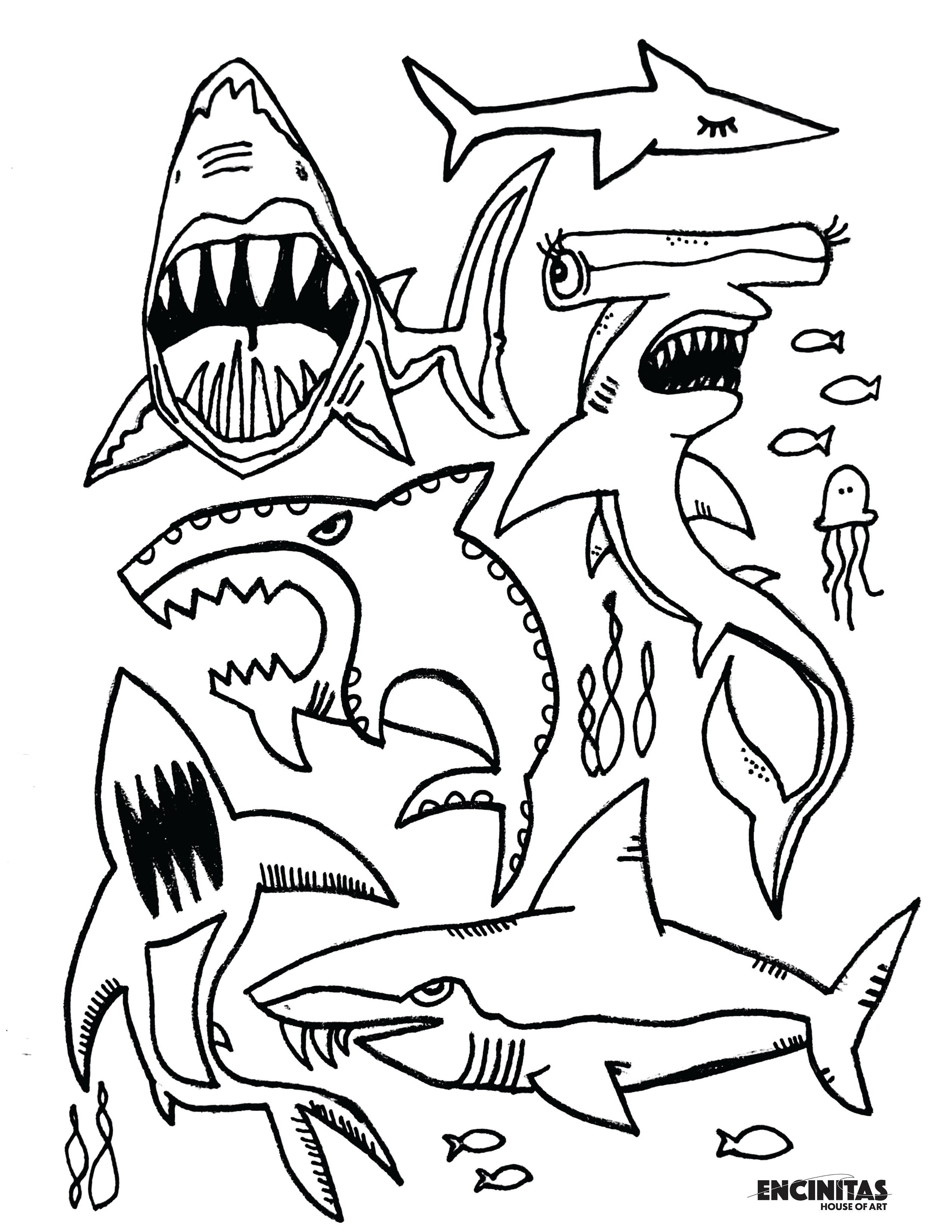 shark online coloring pages