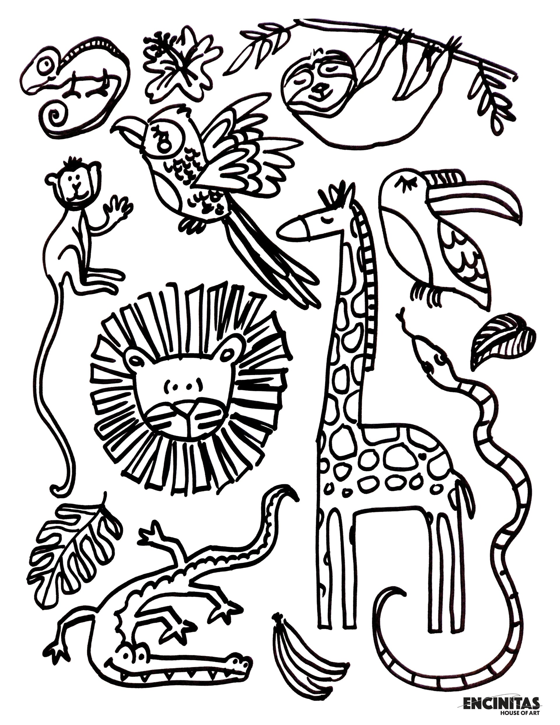 congo animals coloring pages