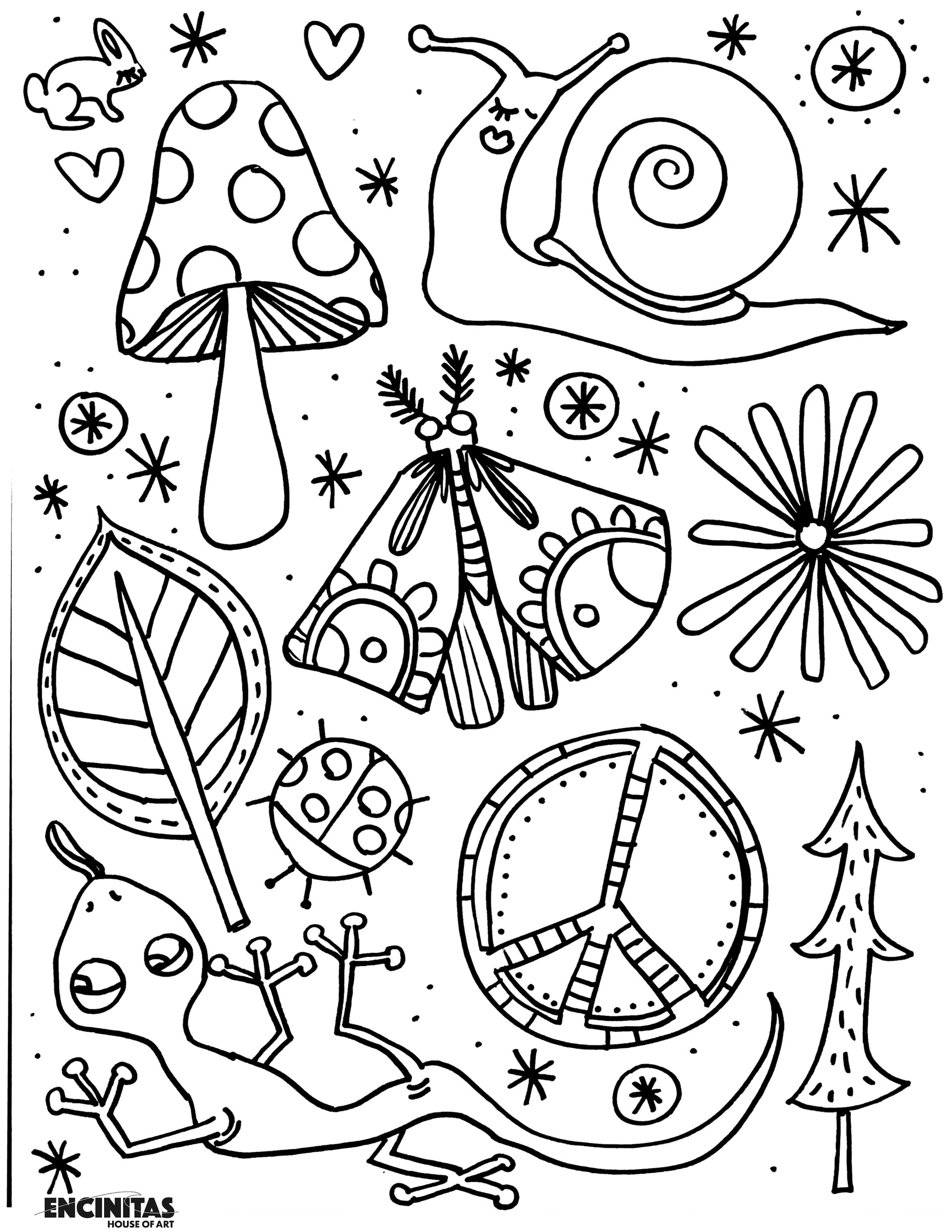 coloring pages hippie